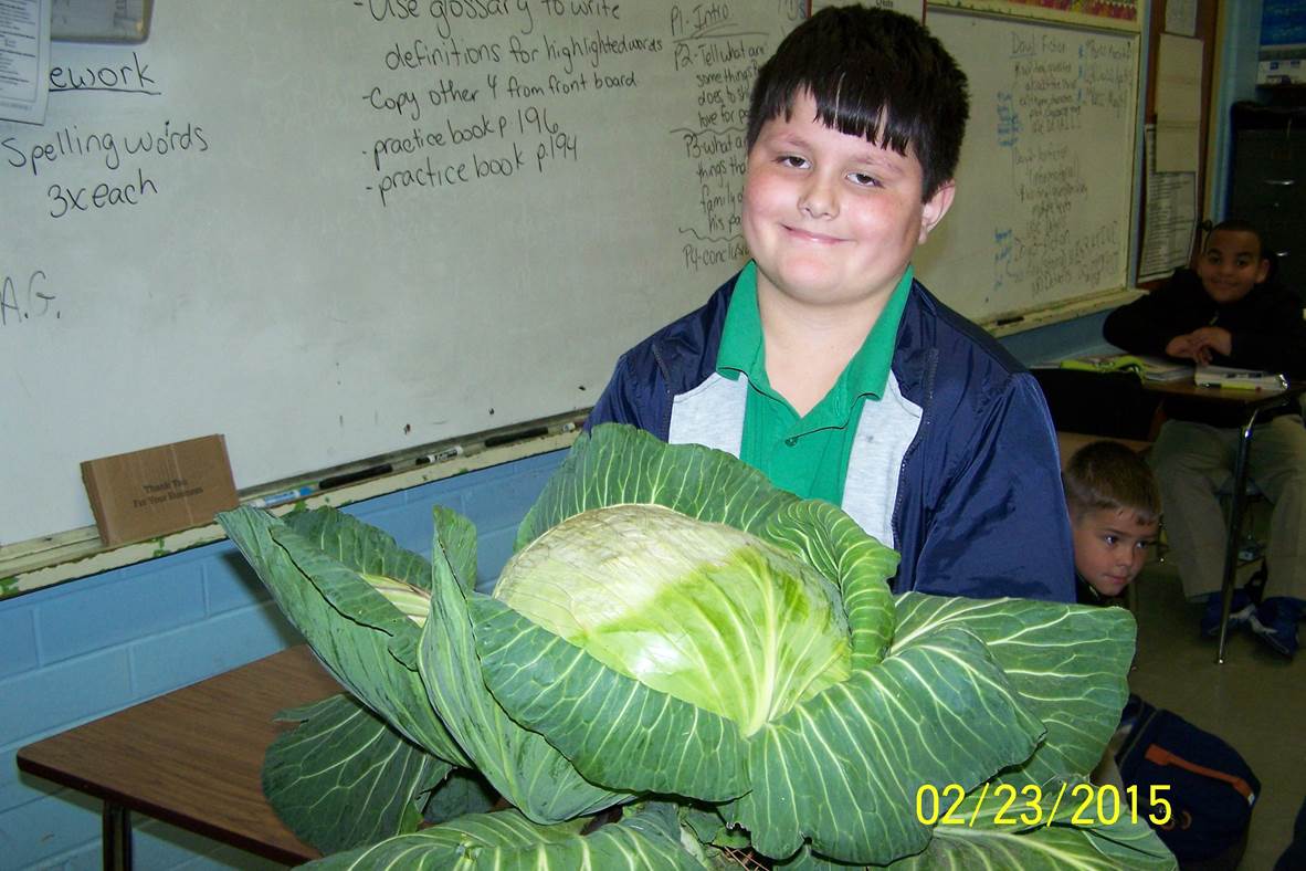 Eunice Elementary third-grader grows cabbage | EuniceToday Archive ...